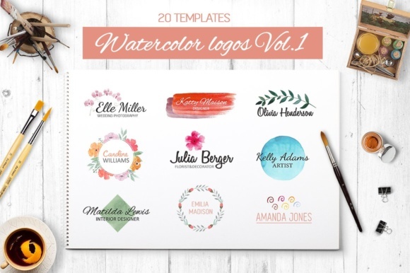 Watercolor Logo Templates