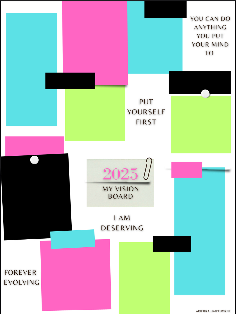 Design Your Dream Year: 2025 Vision Board Template