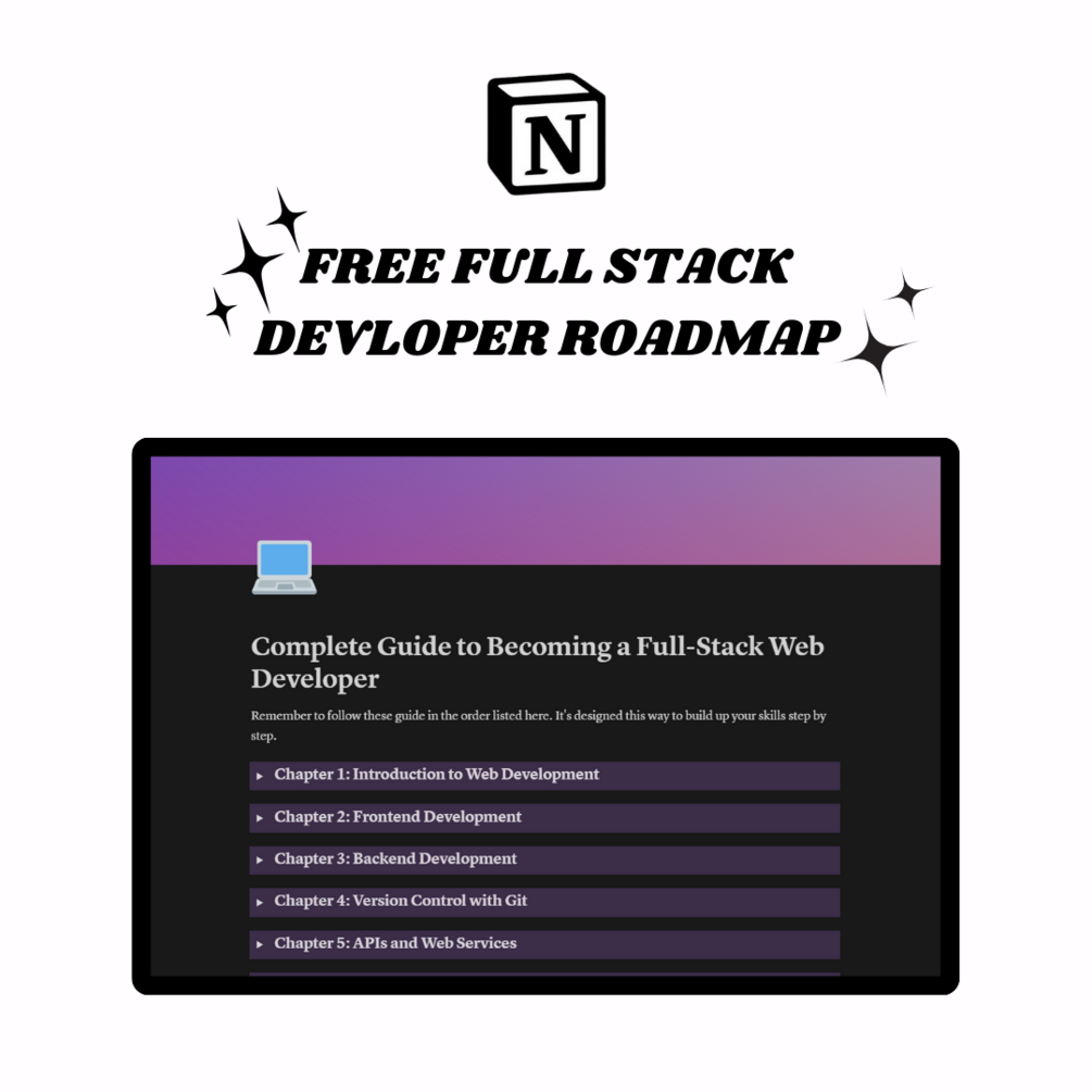 Notion Template: Comprehensive Guide to Full-Stack Web Development (2024)
