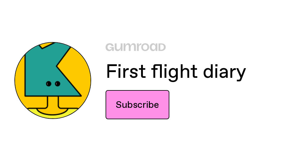 First flight diary