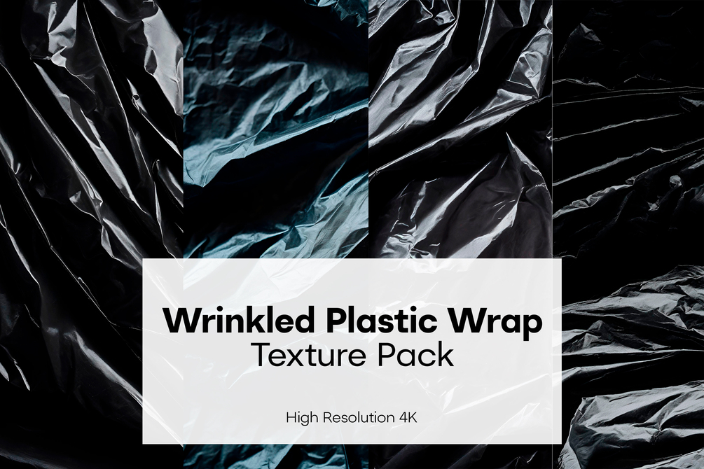 Wrinkled plastic wrap texture