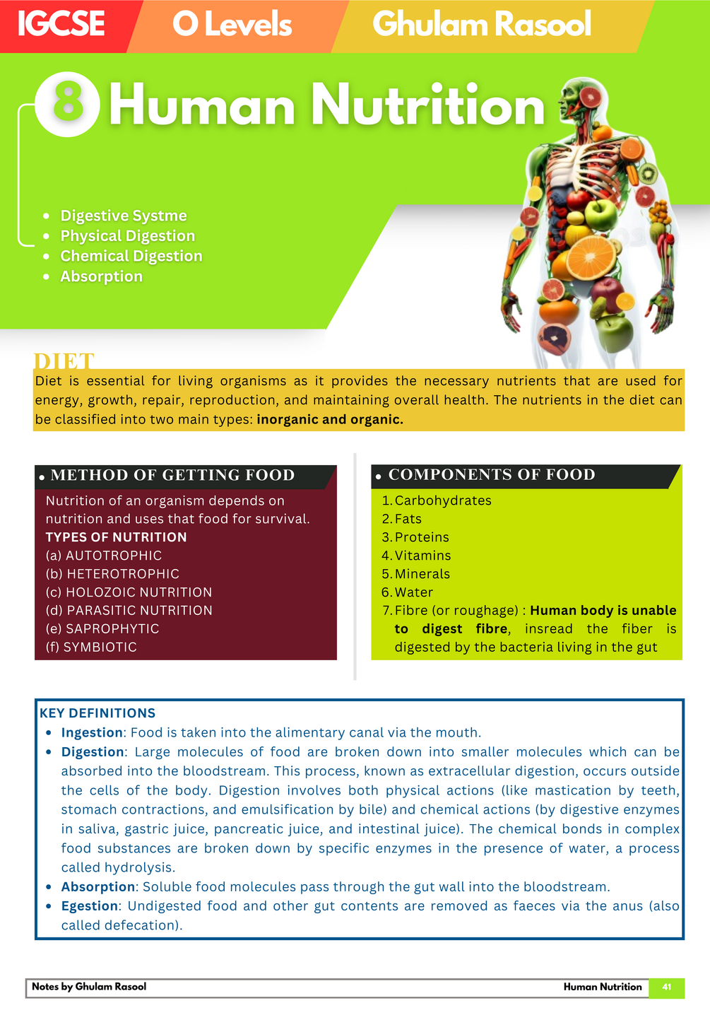 O Level & IGCSE Biology Mastery in 100 Pages – Visual & Exam-Focused Notes