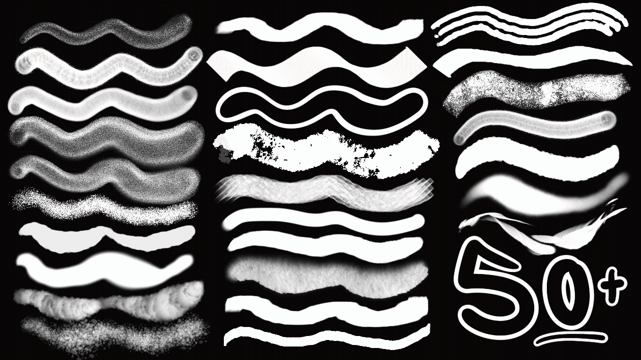 LINES & FINER LINERS : 50+ Procreate FREE Brushes Brushset