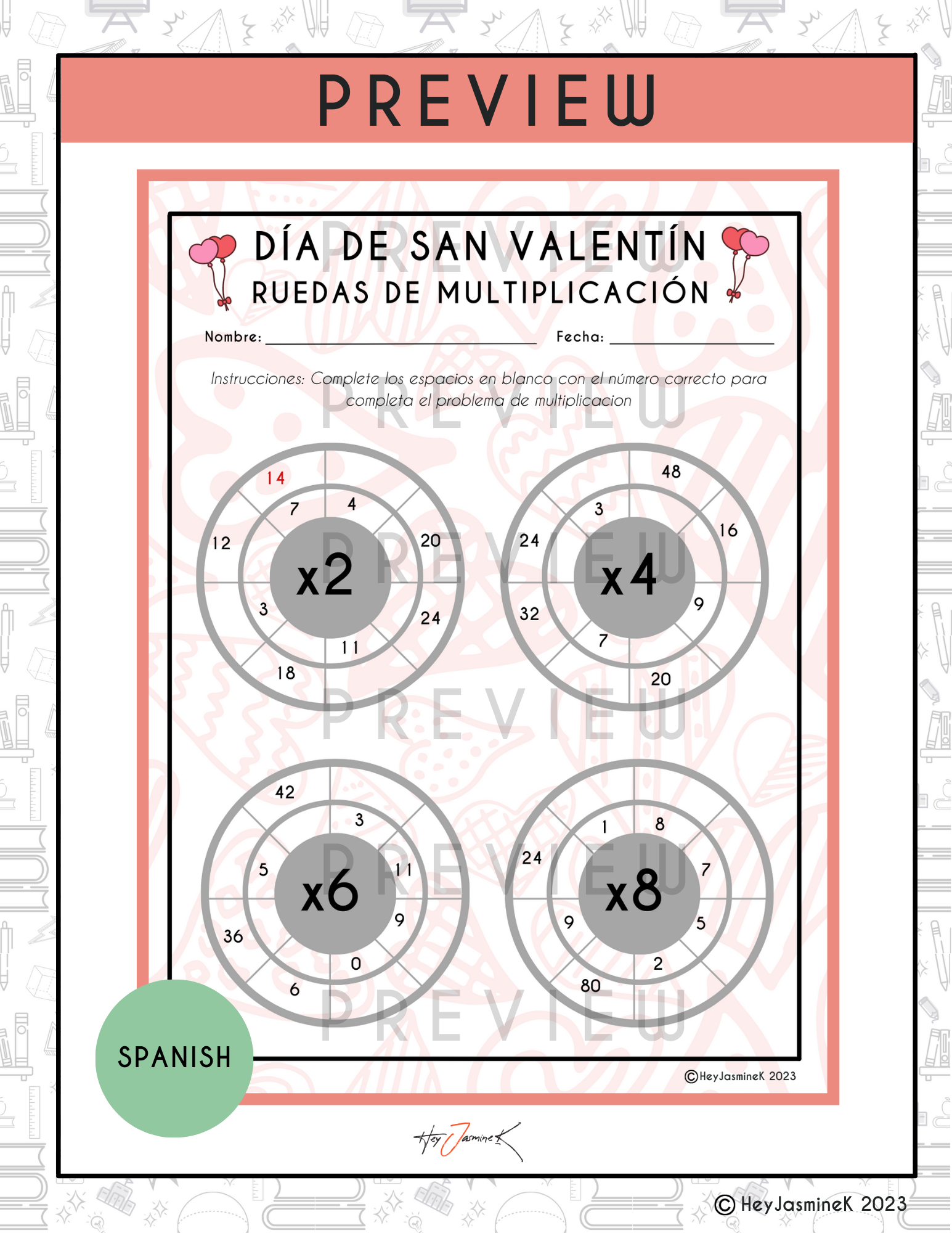 Valentine's Day Math Wheels | Multiplication & Division | Grades 3 ...