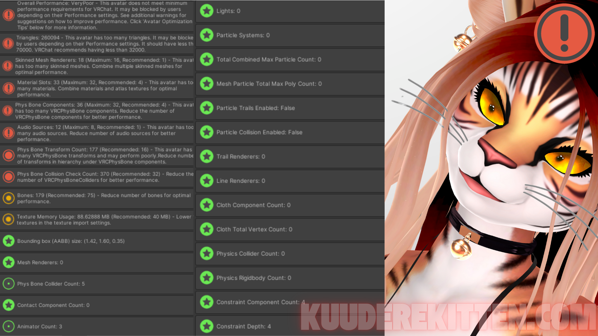 [OPTIMIZED] Callie, Female Furry Tiger Avatar [3.0][SPS][VRCHAT AVATAR]