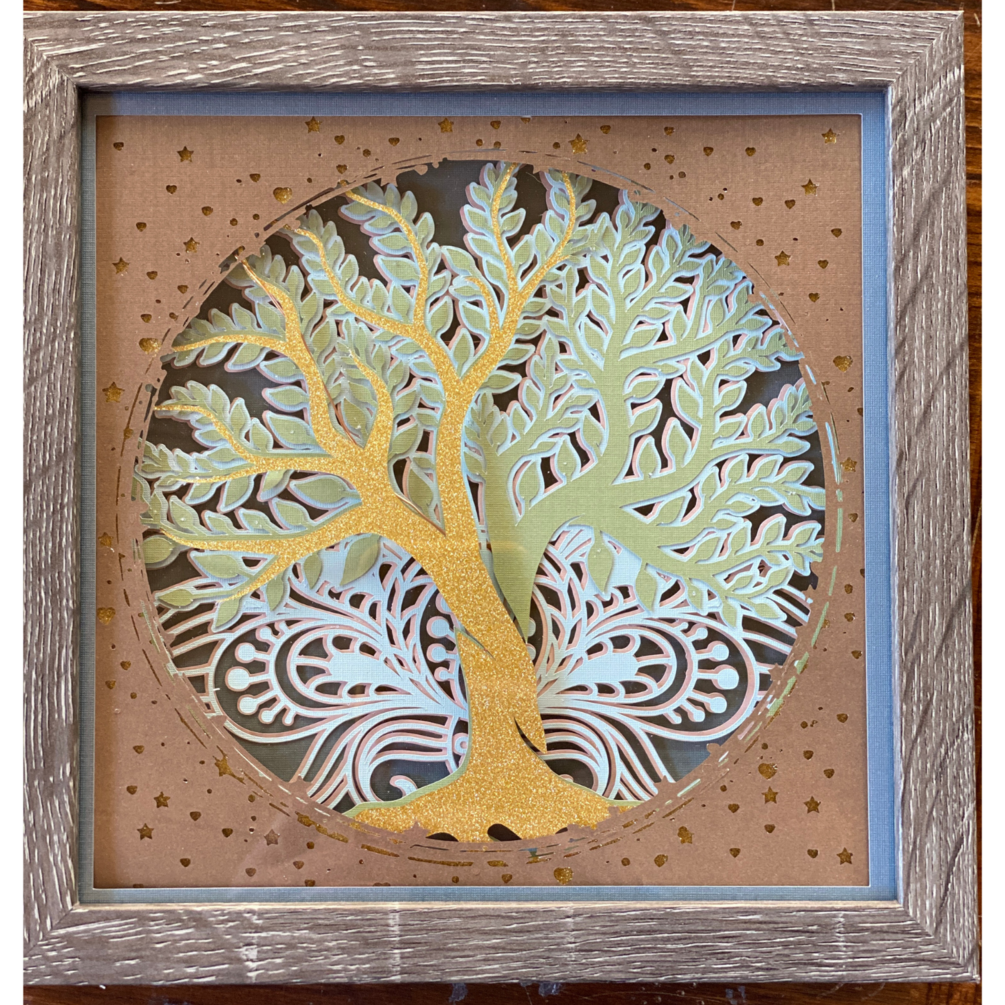 3D Tree of Life SVG, DIY Layered Paper Art Shadowbox / Lightbox