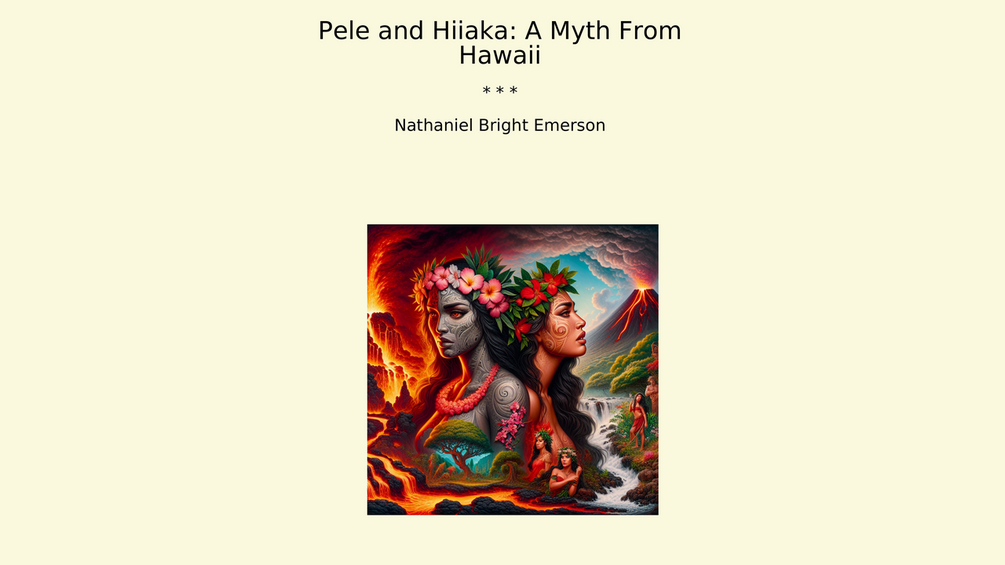 Pele and Hiiaka: A Myth From Hawaii