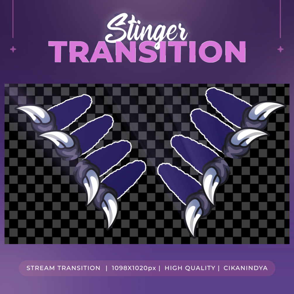 Animated Stinger Transition Shadow Claw | Dark & Menacing Overlay for ...