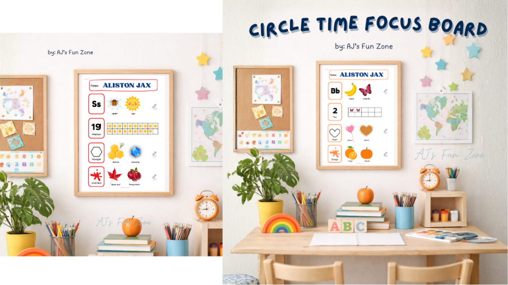 Circle Time Weekly Focus Board (Guide) w/ Complimentary Learning Resources