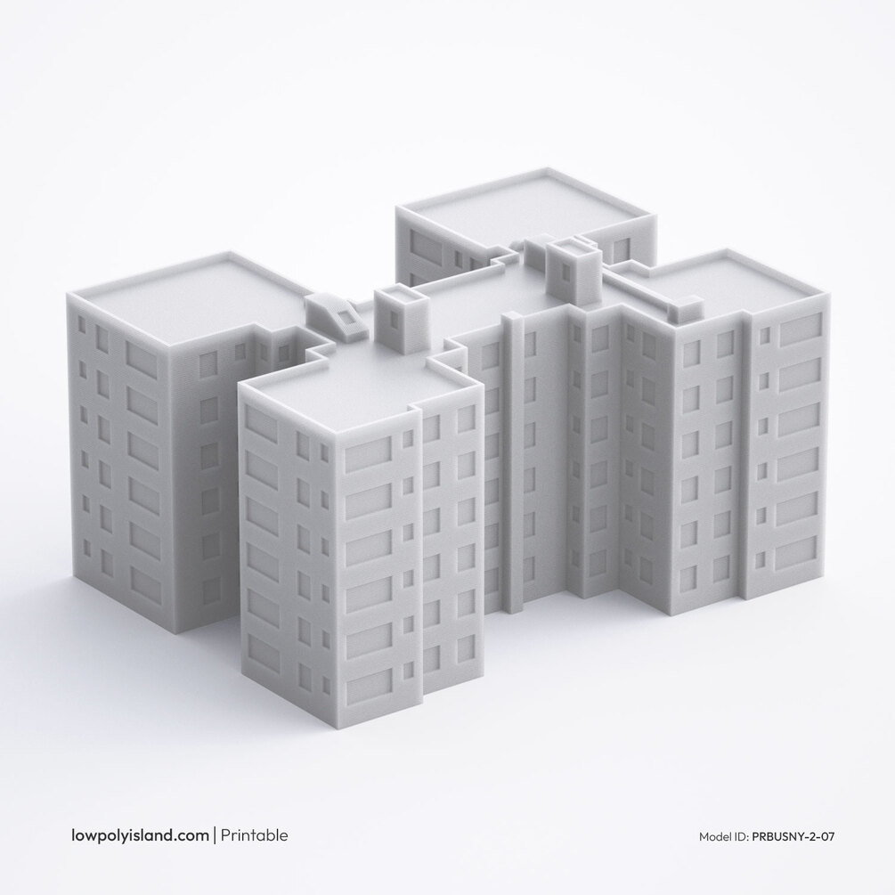 Miniature Building Printable 3D Model (PRBUSNY-2-07)