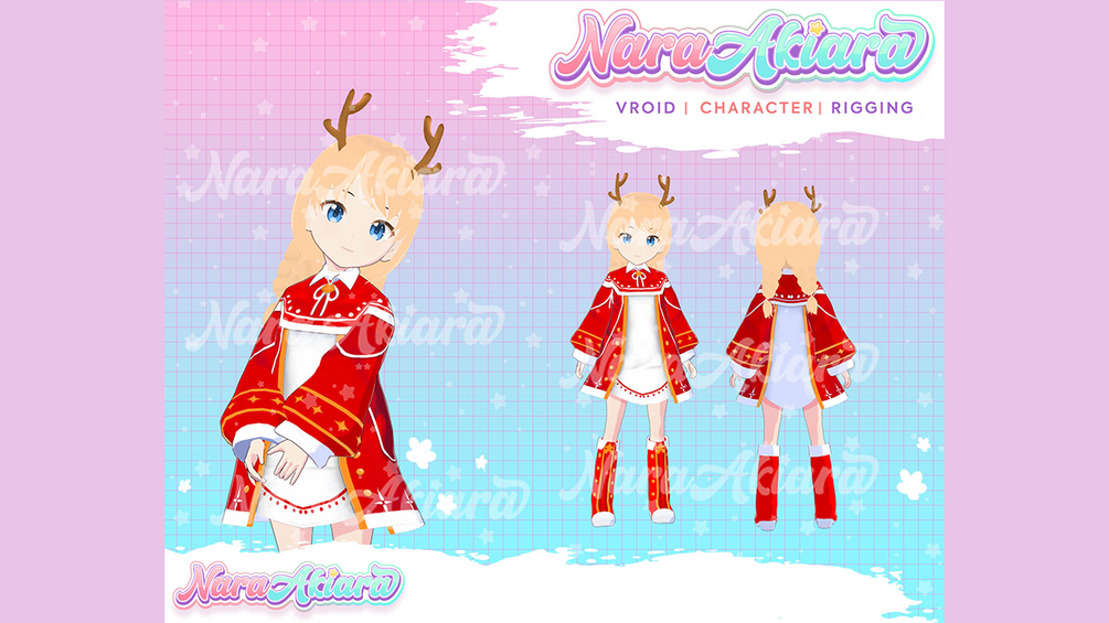 Alice Christmas Girl 3D Vroid Model