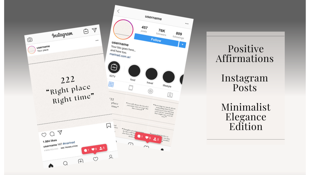 Positive Instagram Post Minimalist Elegance