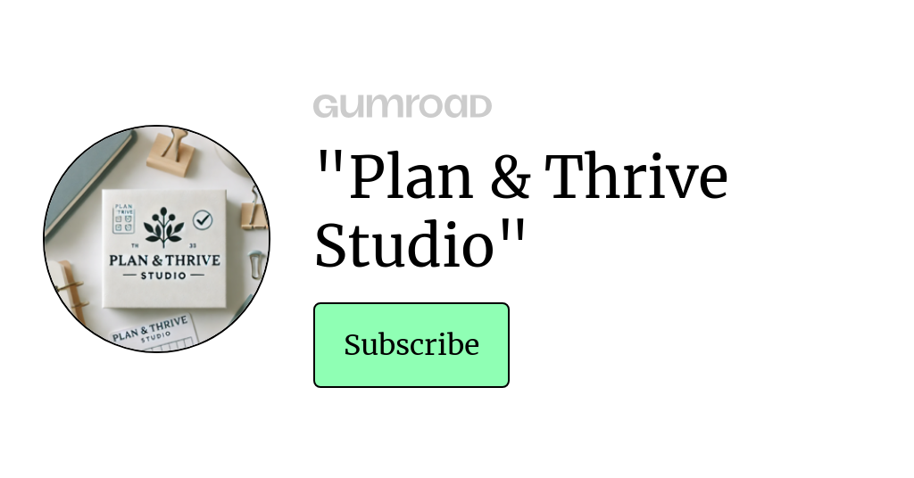 "Plan & Thrive Studio"