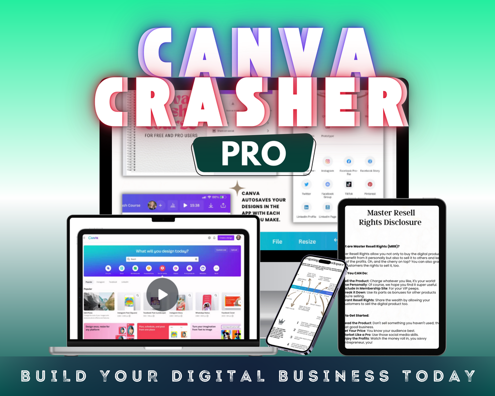 Canva Crasher Pro: From Beginner to Store Setup