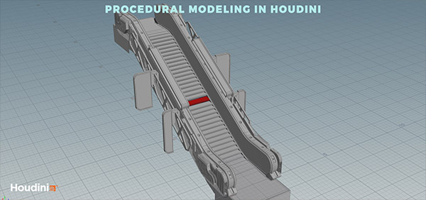 New Houdini Tutorial Procedural Modeling [escalator] - Radu Cius
