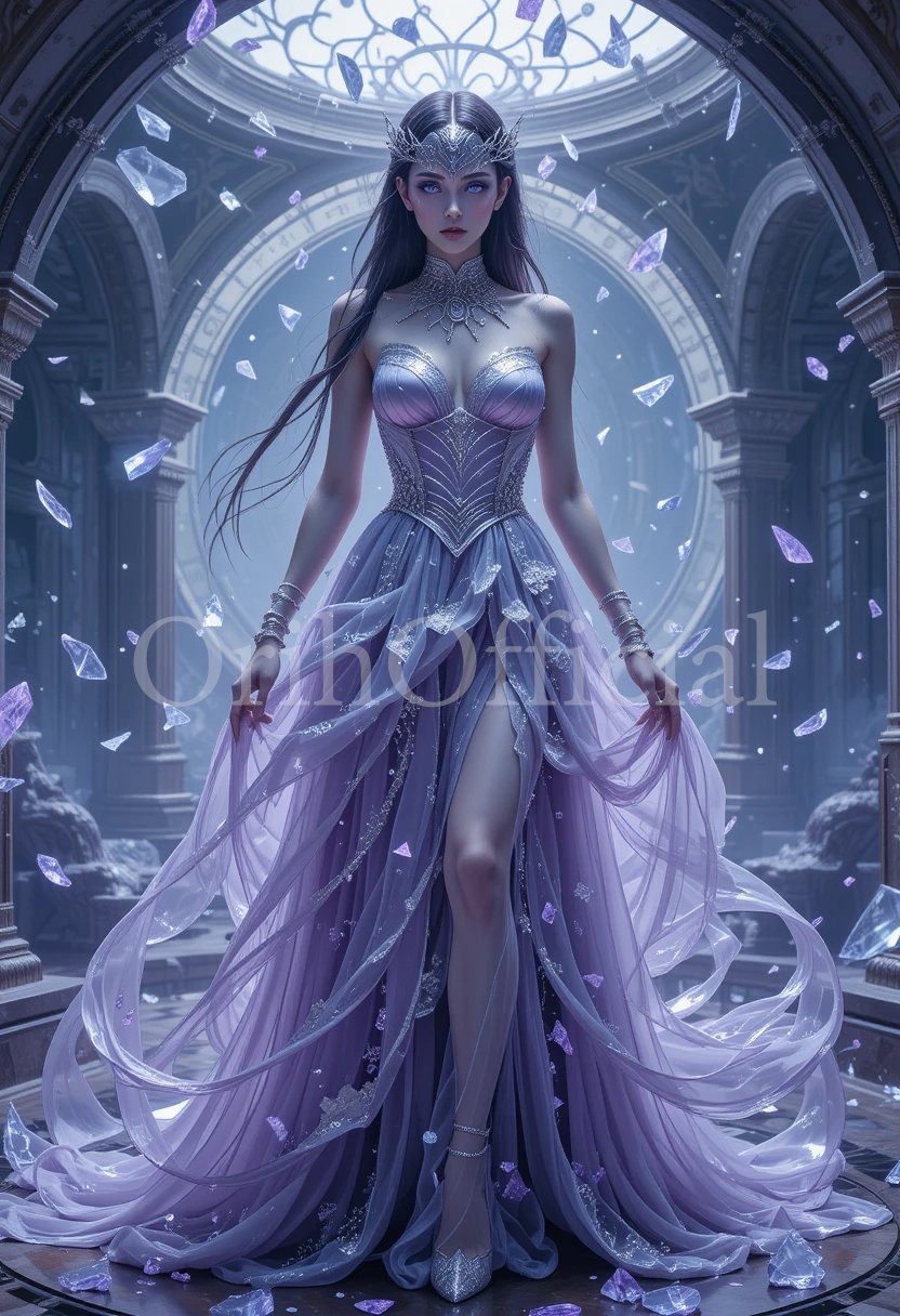 The Crystal Princess – Royal Fantasy Digital Art Print