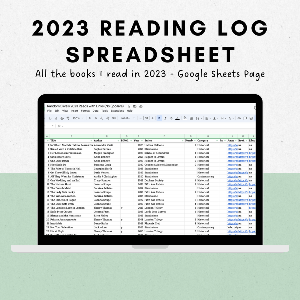 2023 Reading List and Links - Google Sheets List and Links