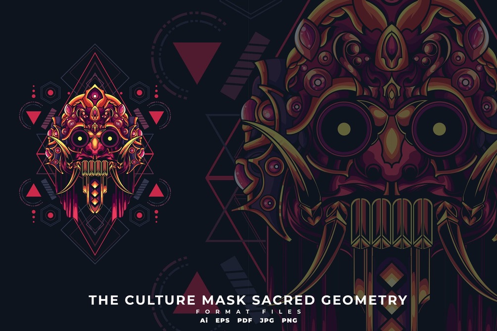 The Culture mask sacred geometry