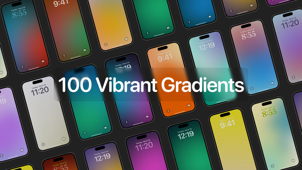 100 Vibrant Gradients - iPhone Wallpaper Pack