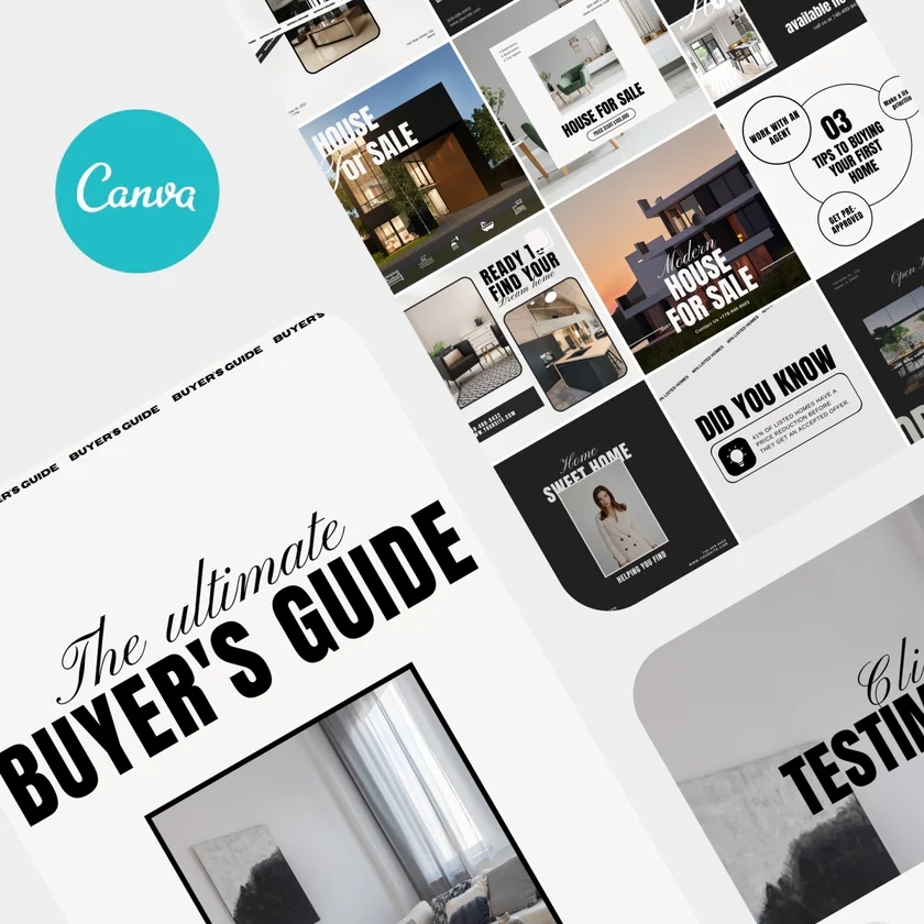 Latest Real Estate Marketing Templates Bundle (Canva)
