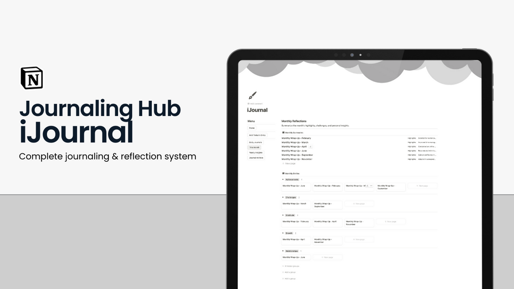 iJournal — Journaling Template for Notion