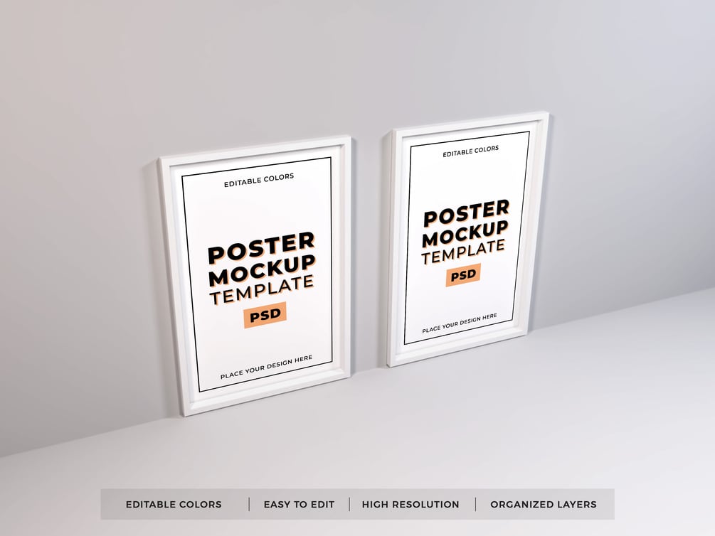 Portrait Poster Mockup Vol 16