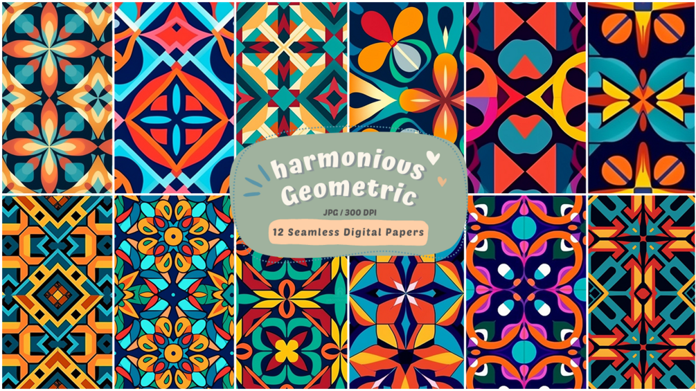 Seamless Geometric Harmonious Patterns