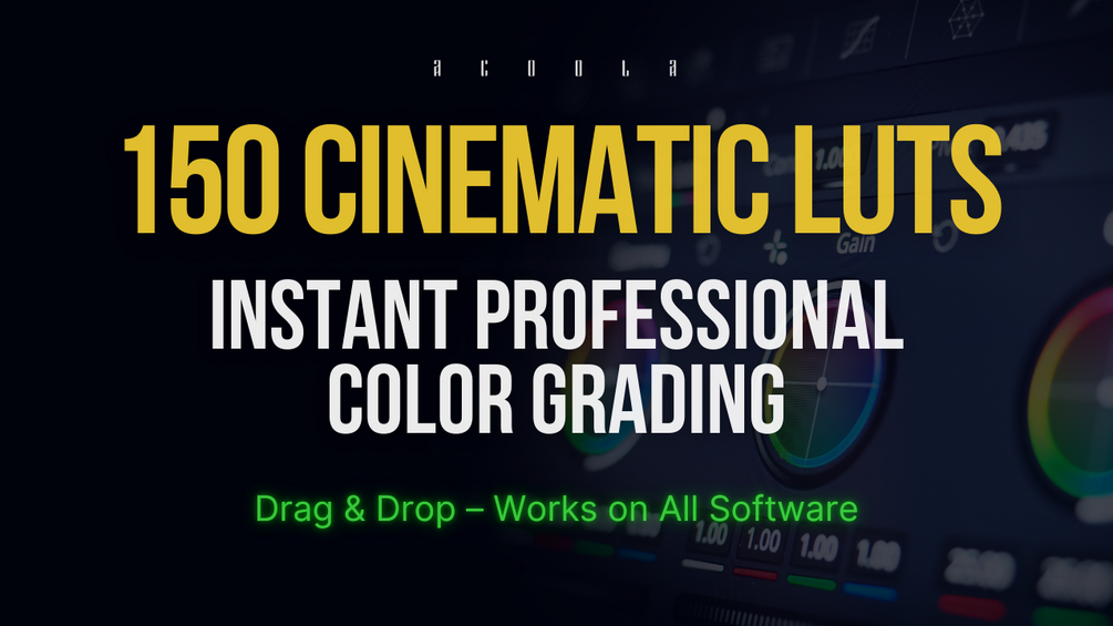150 Cinematic LUTs Pack – Pro Color Grading