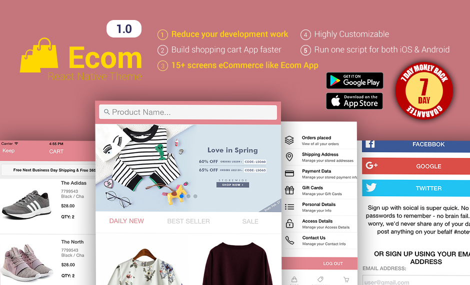 eFashion UI – React Native Full Theme