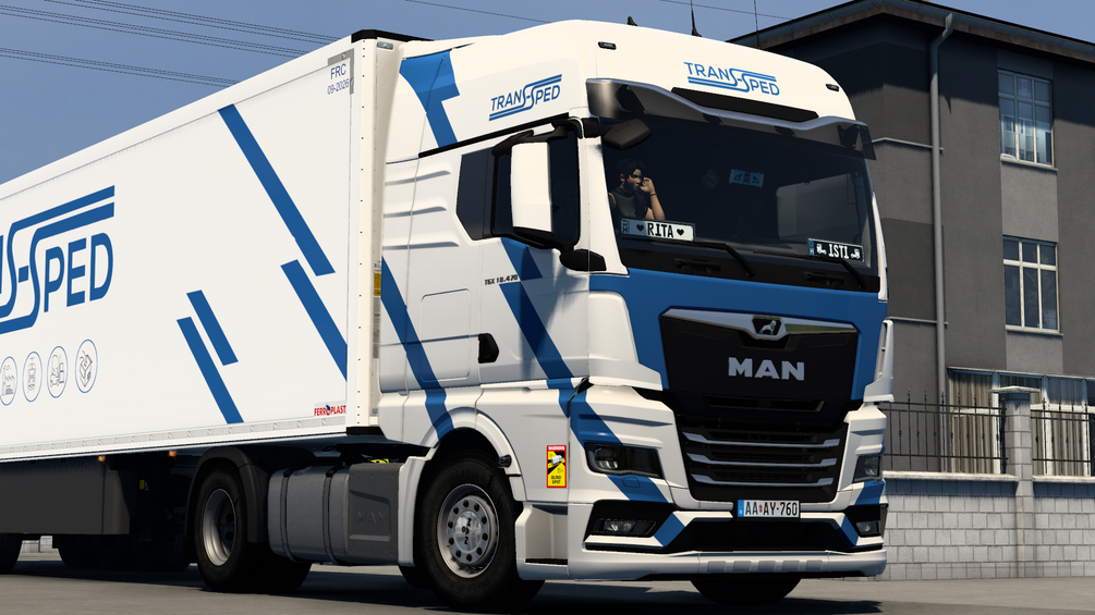 TRANS-SPED skin for MAN TGX 202O & Schmitz frigo. ETS2