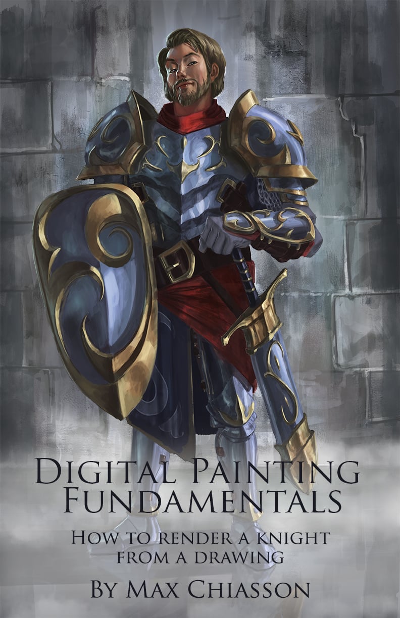 Digital Painting Fundamentals ~ How To Render a Knight From a Drawing