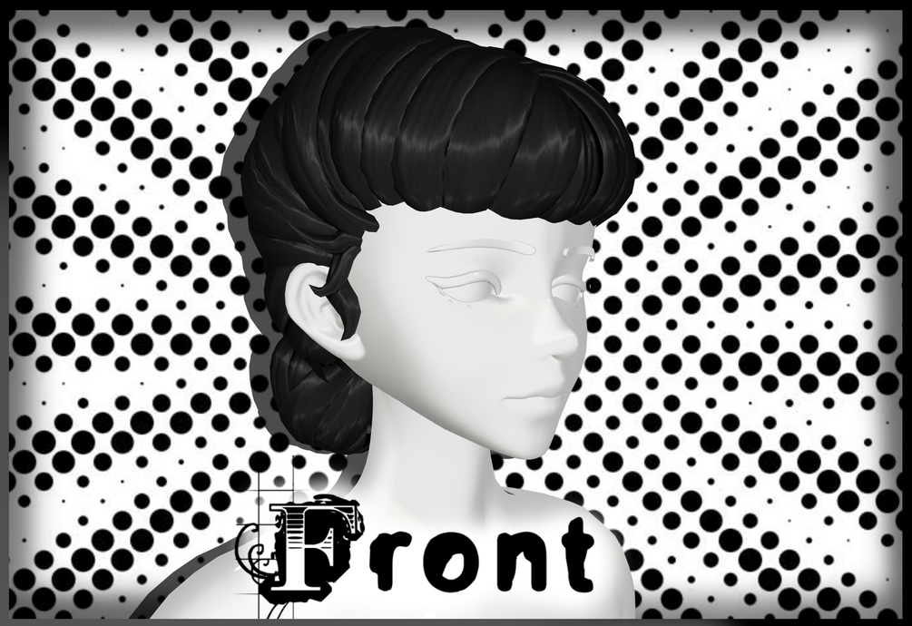 Sophisticated Bun | Hair Asset | [VRCHAT]