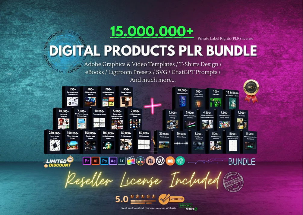 Massive 15+ Million Digital Product PLR Bundle