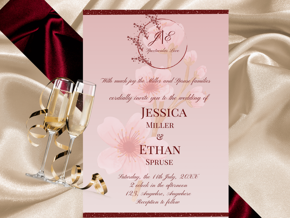 Wedding Invitation Template Formal Invitation Editable Invitation Edit ...
