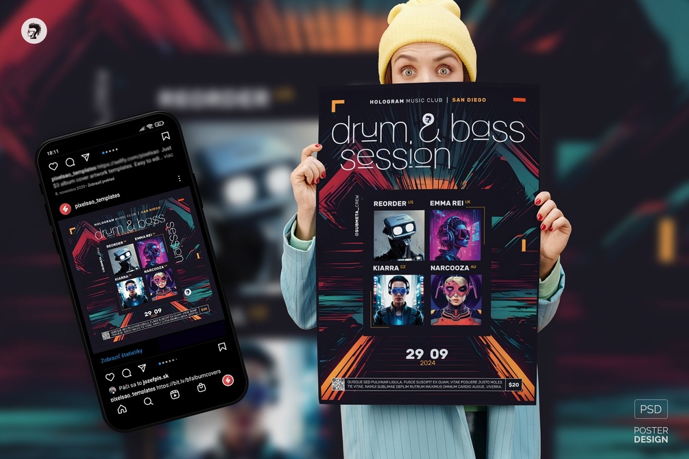 Progressive Club 2 – DJs Party Flyer/Poster Template