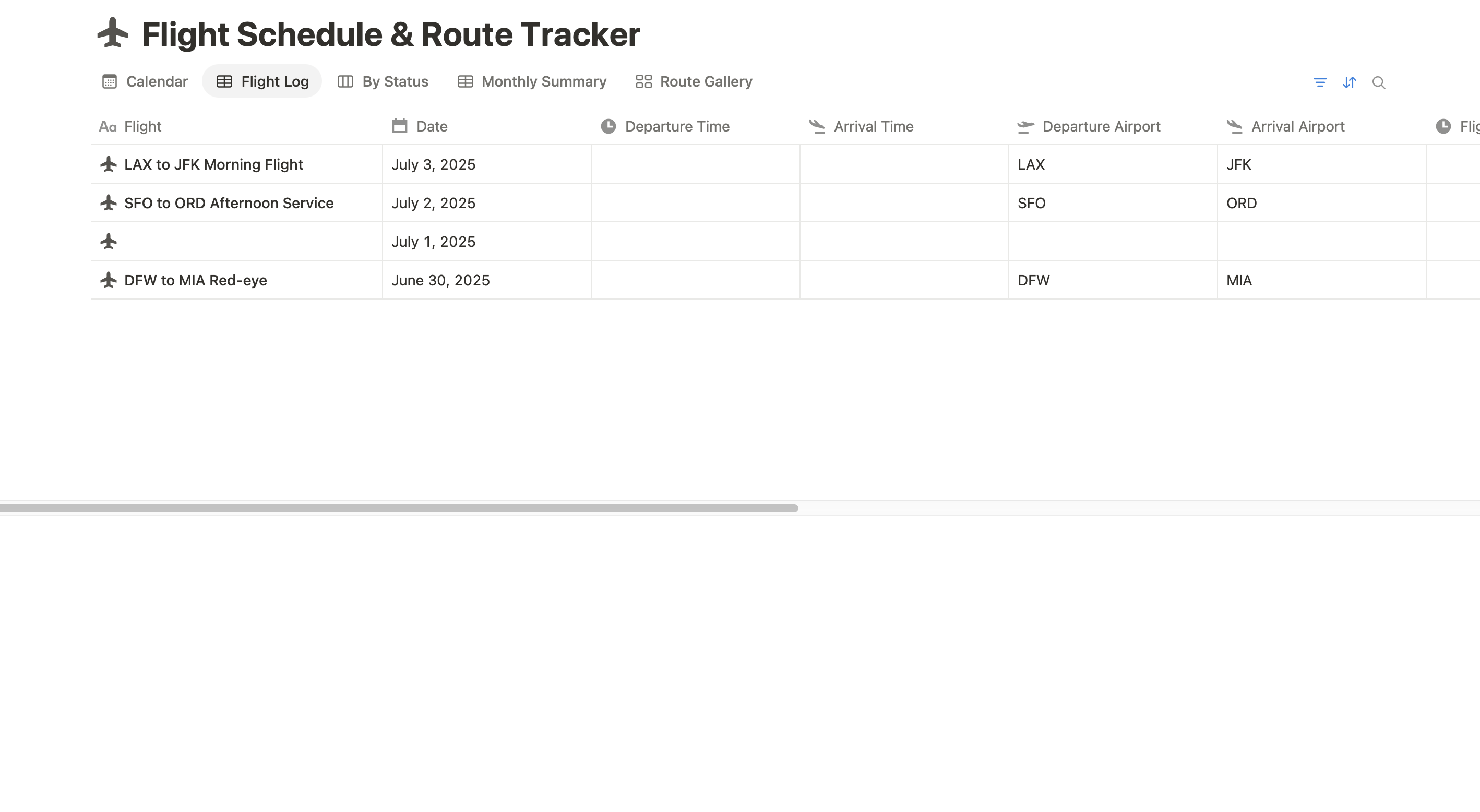 Flight & Layover Organizer