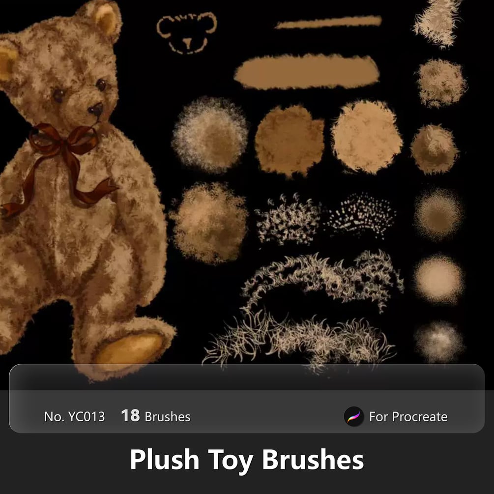 Plush Toy & Stuffed Animal Brushes for Procreate – Cute and Kawaii ...