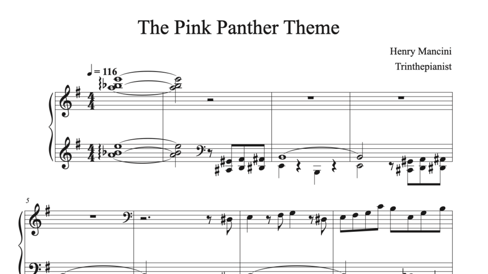 La Pantera Rosa - PARTITURA