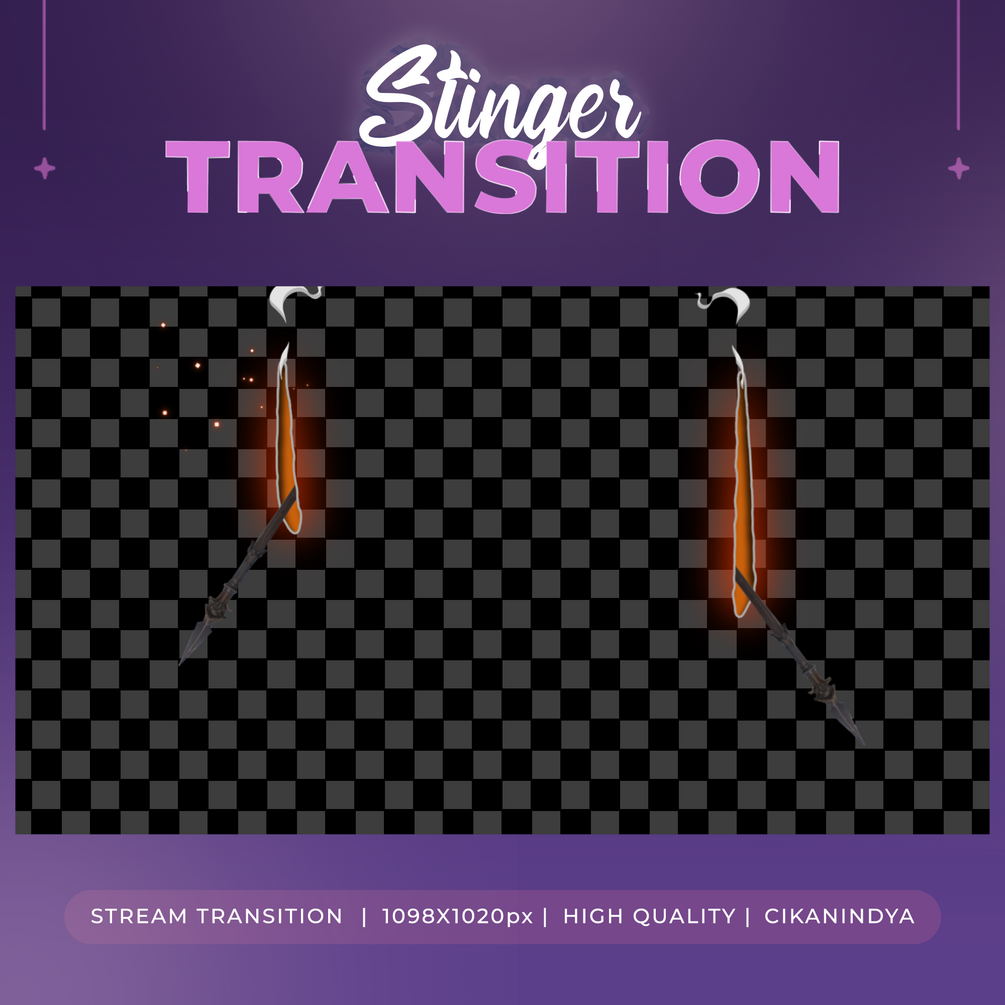 Stinger Transition | Twin Flame Glaive Animation with Ember FX for ...