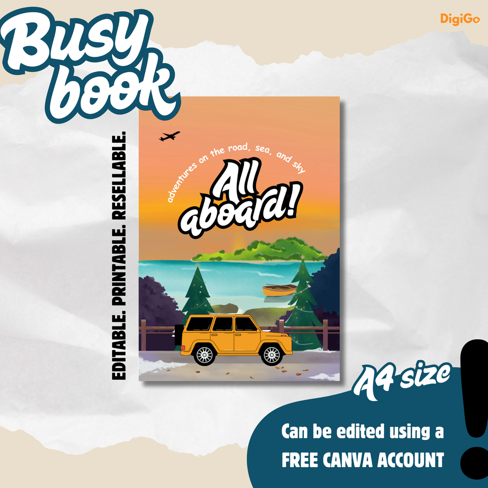 BUSY BOOK | All Aboard! Adventures on the Road, Sea, and Sky - EDITABLE ...
