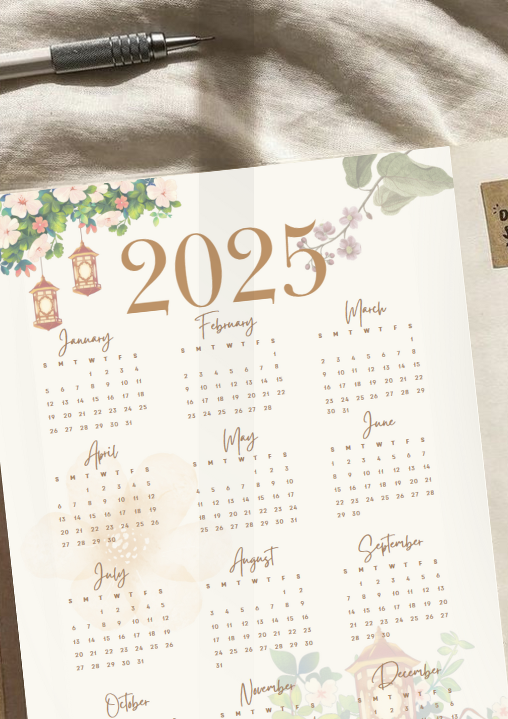 Flower 2025 Printable Product