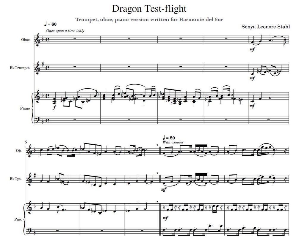 Dragon Test-flight (trumpet/oboe/piano)