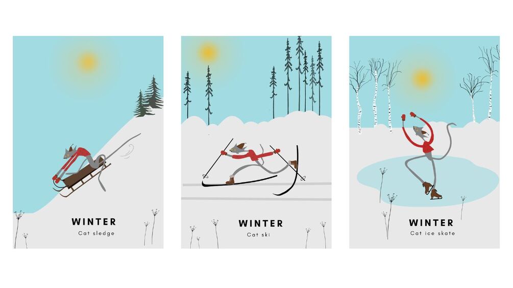 Winter cats