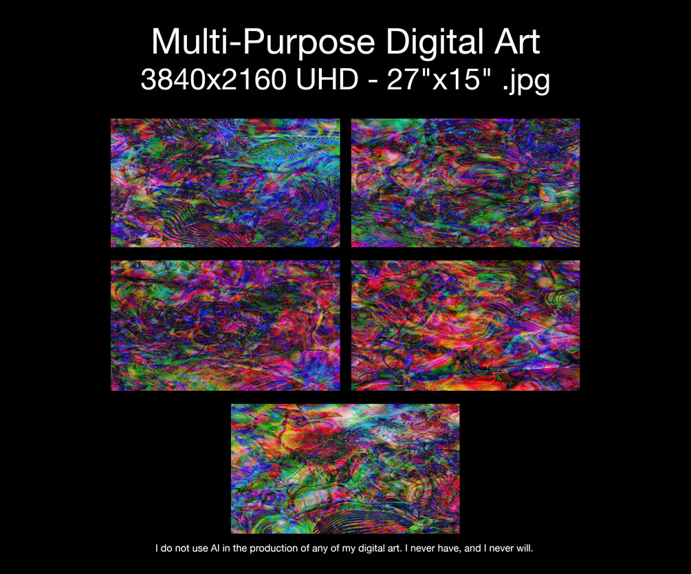 5 Pack Multi Purpose 4K Digital Art #24 - Psychedelic printable art for ...