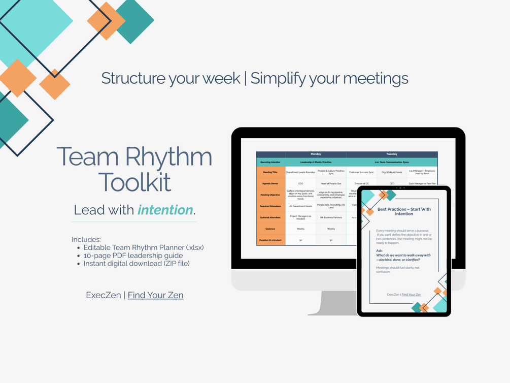 Team Rhythm Toolkit – Weekly Planner + Leadership Guide