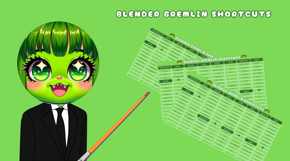 Blender Gremlin Shortcuts: The Ultimate Shortcut Reference Sheet