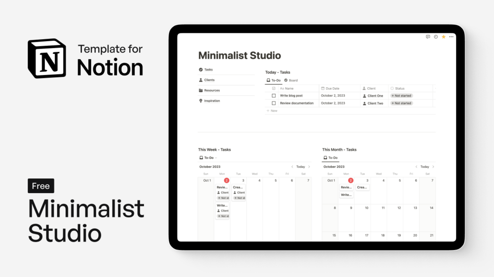 Notion Minimalist Studio