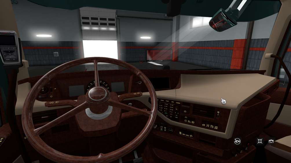 steering wheel with wood texture