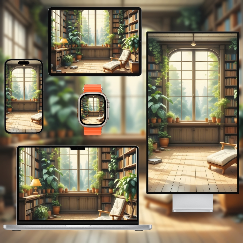 Serenity Library Anime Themed Wallpaper Pack - Optimized for All Devices