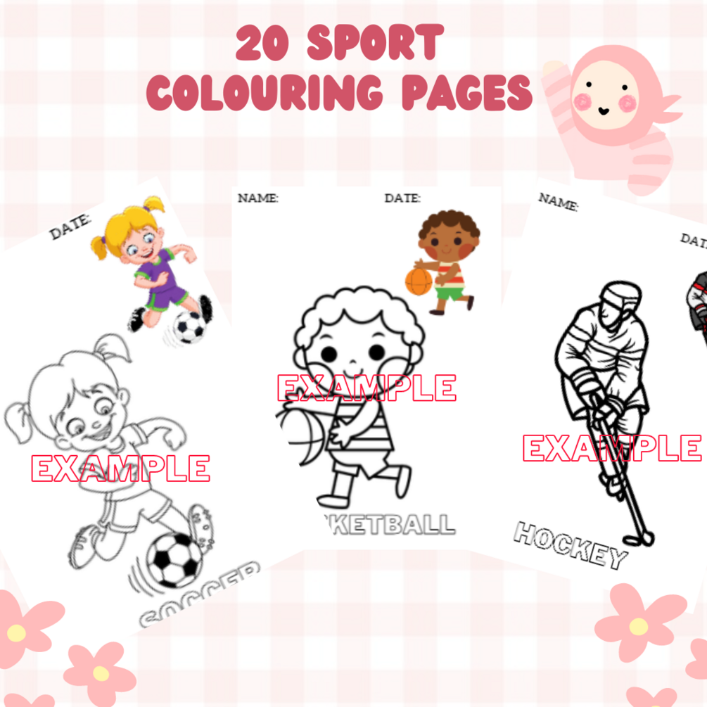 PDF 20 Sport Coloring Pages For Kids Coloring Learning Activity Worksheet